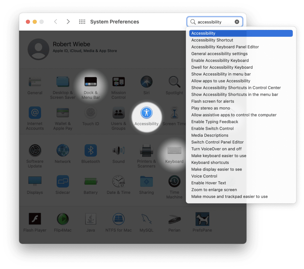 Turning off macOS 11 transparency | Burningthumb.com